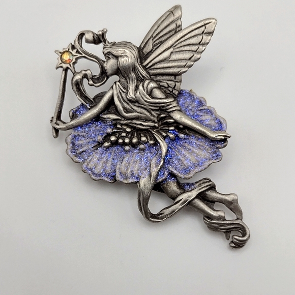 Jonette Jewelry | Jewelry | Magical Vintage 8s Jj Fairy Purple Sparkle ...